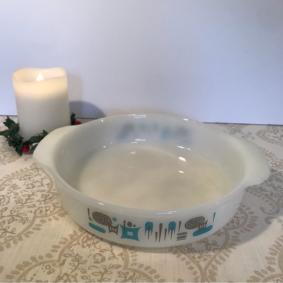 Fire King | Dining | Vintage Fire King Blue Heaven Round Baking ...